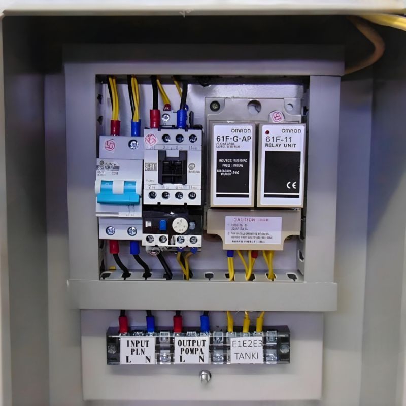 Jual panel pompa submersible 1phase 1,1kw 1,5hp otomatis tandon plat 1 ...