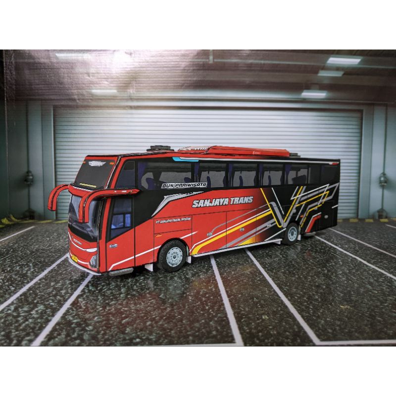 Jual Miniatur Bus MARVEL Sanjaya Trans JB5 Set Lampu pajangan mainan ...