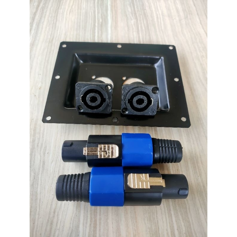 Jual Terminal Speakon Spikon Besi Plat Plus Soket Speakon Dan Jack ...