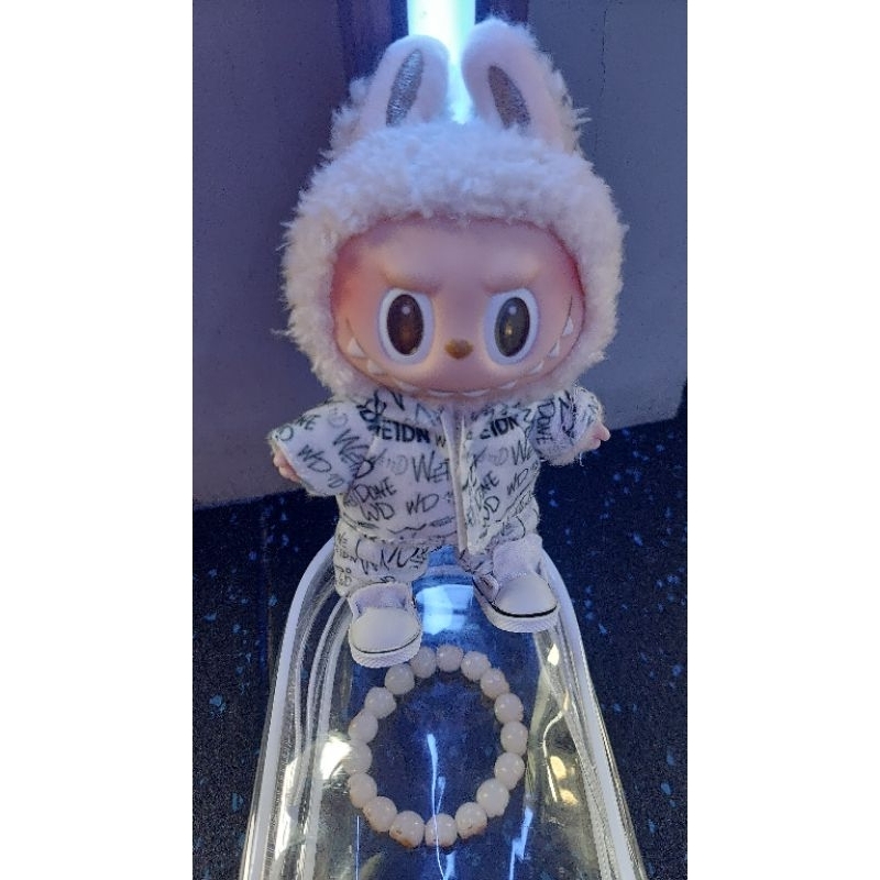 Jual ( PRELOVED LABUBU ORIGINAL SOY MILK & FASHION OUTFIT + POUNCH ...