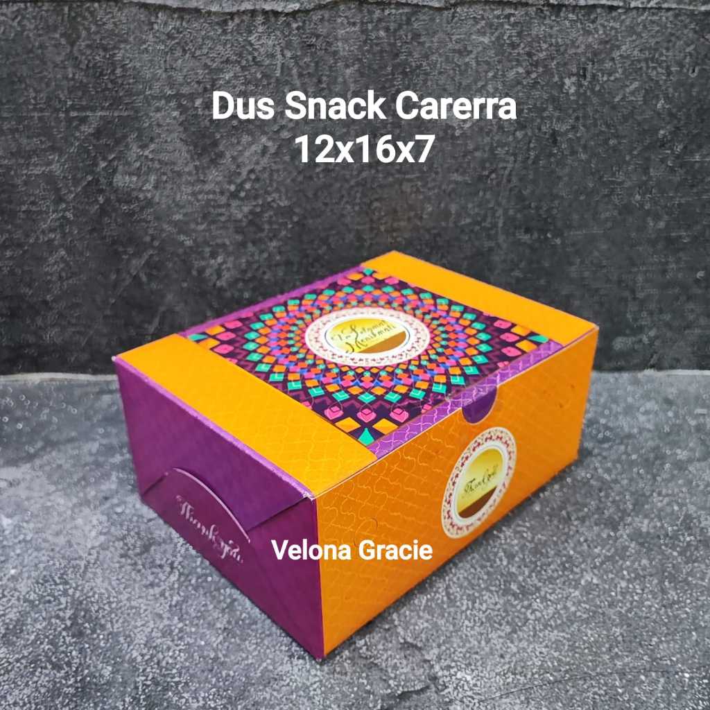 Jual Dus Snack 12x16 Carerra isi 50 pcs Motif Box Kue Ungu Oranye ...
