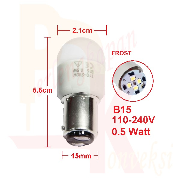 Jual Lampu Bohlam LED Bayonet Mesin Jahit Portable 1W 1 Watt 230V 230 Volt B15 BA15D SINGER ...