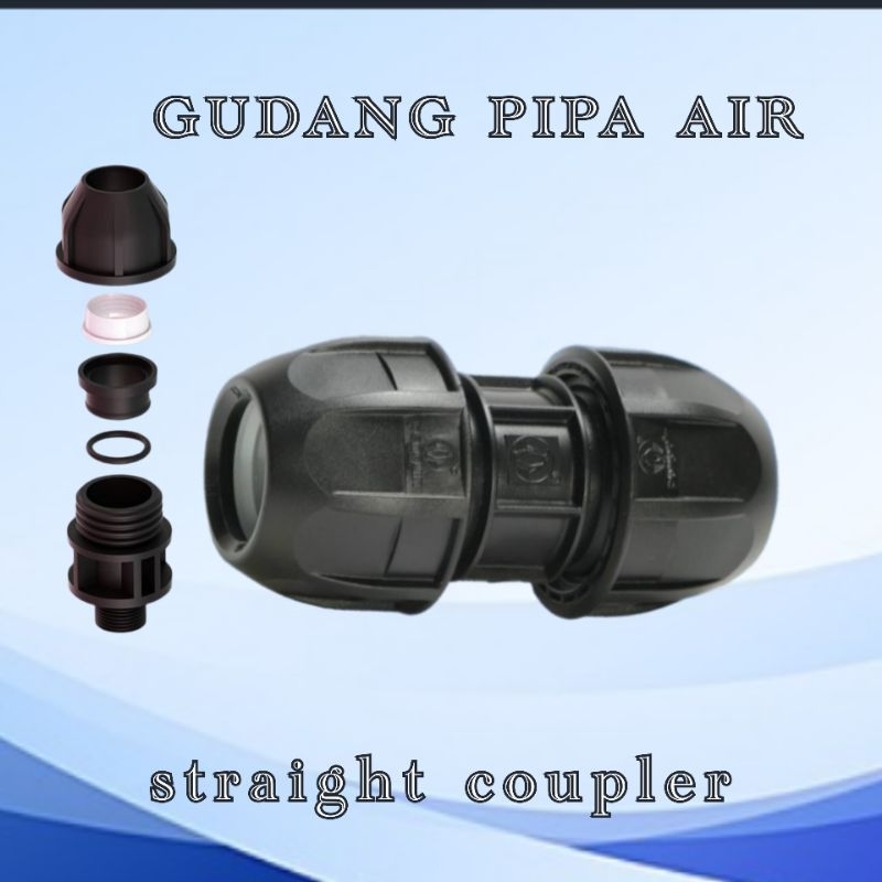 Jual sambungan pipa hdpe 1 1/2 inch atau 50mm coupler hdpe | Shopee ...