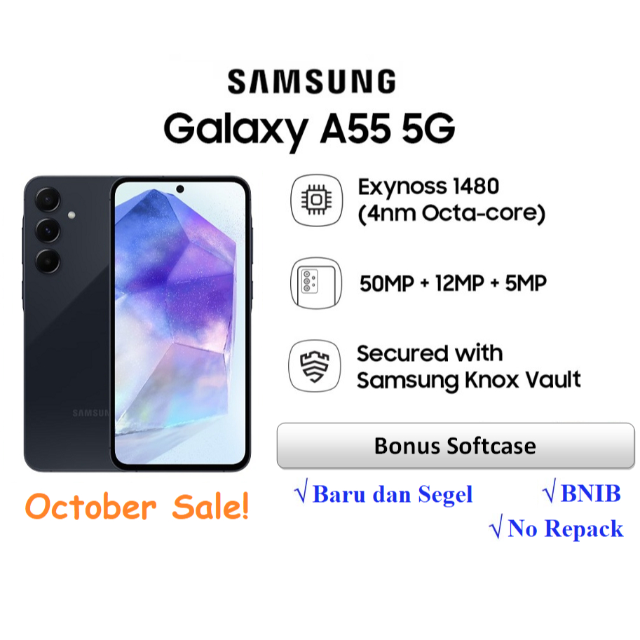 Jual Samsung Galaxy A55 5G 8/256GB 12/256GB Garansi Resmi SEIN SM A556E ...