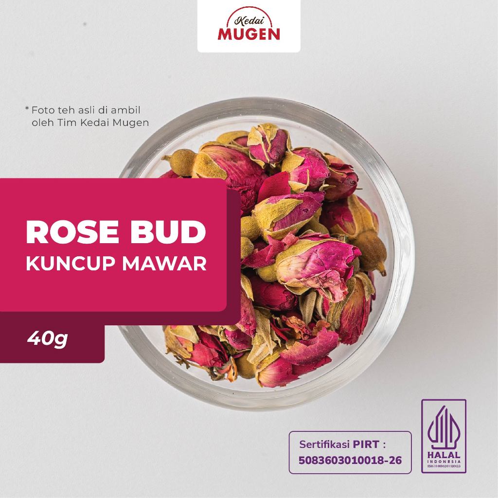 Jual Kedai Mugen - Rose Bud Tea / Teh Kuncup Bunga Mawar 40g | Shopee ...