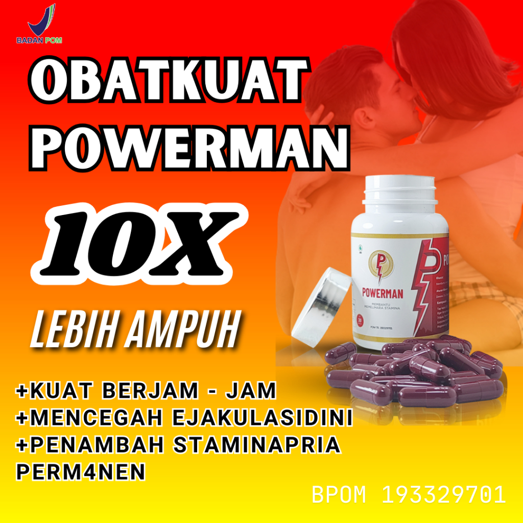 Jual POWERMAN OBAT KUAT HERBAL STAMIN4 PRIA TERBAIK TAHAN LAMA paling 4mpuh 100% original BPOM ...