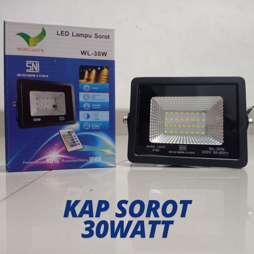 Jual LAMPU SOROT LED 30W KAP TEMBAK 30 WATT LED FLOOD LIGHT OUTDOOR WATERPROOF | Shopee Indonesia