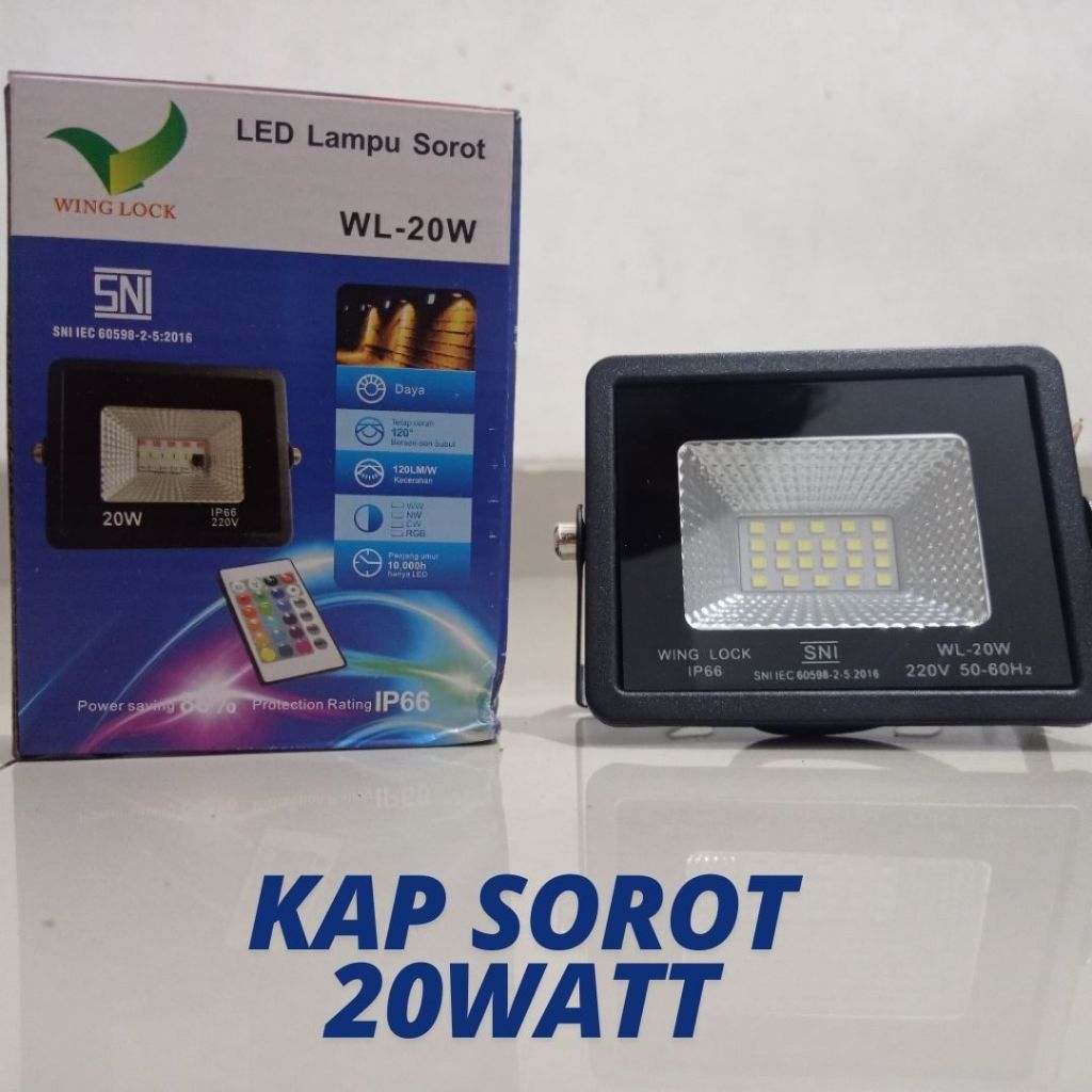 Jual LAMPU SOROT LED 20W KAP TEMBAK 20 WATT LED FLOOD LIGHT OUTDOOR WATERPROOF | Shopee Indonesia