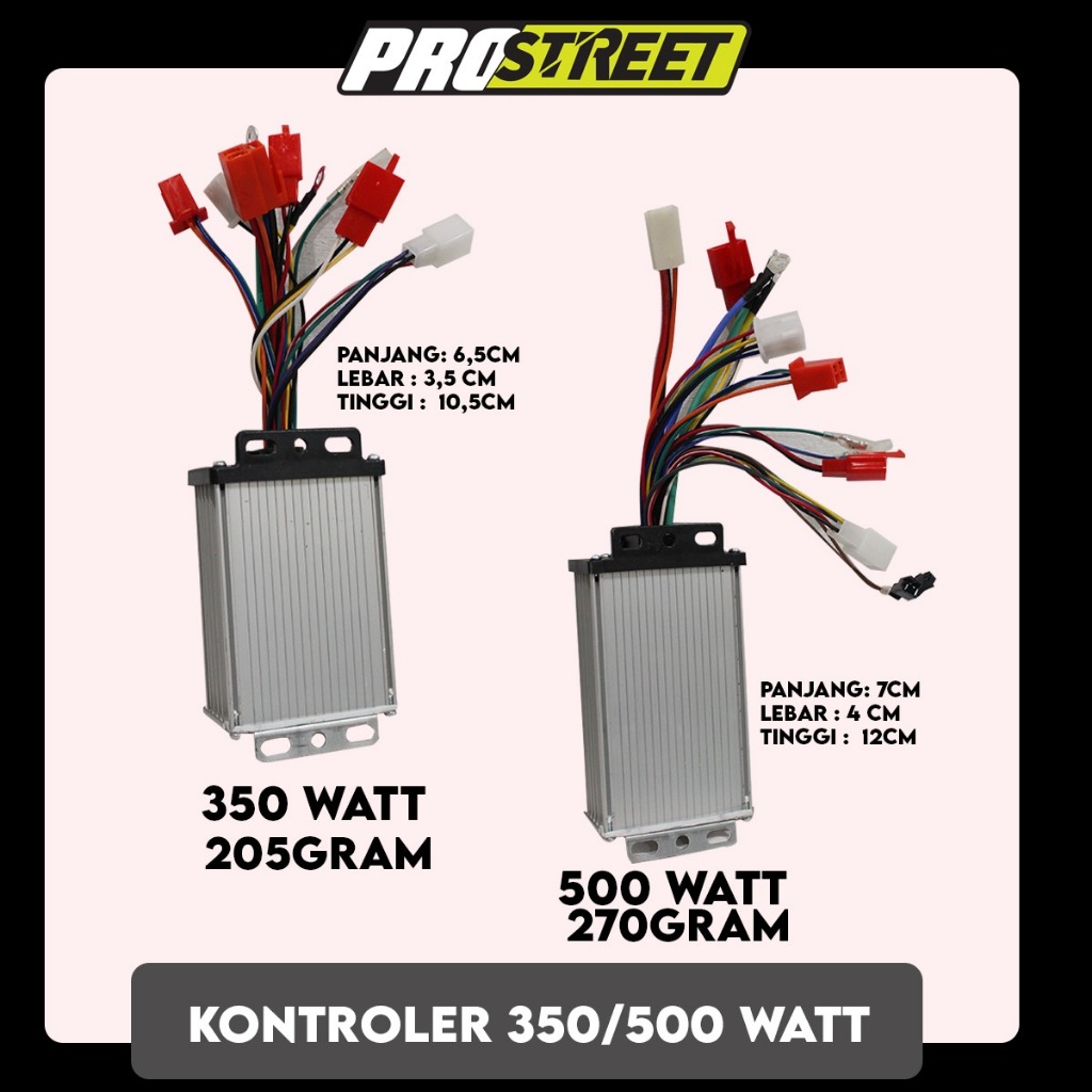 Jual Prostreet Controller Kontroller 48V/350W & 48V/500W Sepeda Listrik ...