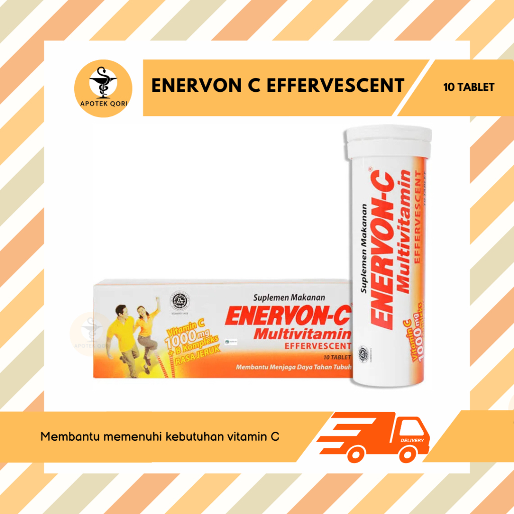 Jual ENERVON-C TABLET EFFERVESCENT/MULTIVITAMIN DAN DAYA TAHAN TUBUH ...