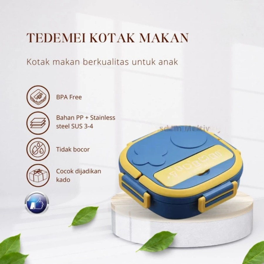 Jual Wadah Bekal Anak Stainless Kotak Makan Lunch Box Bento Sekolah Set ...