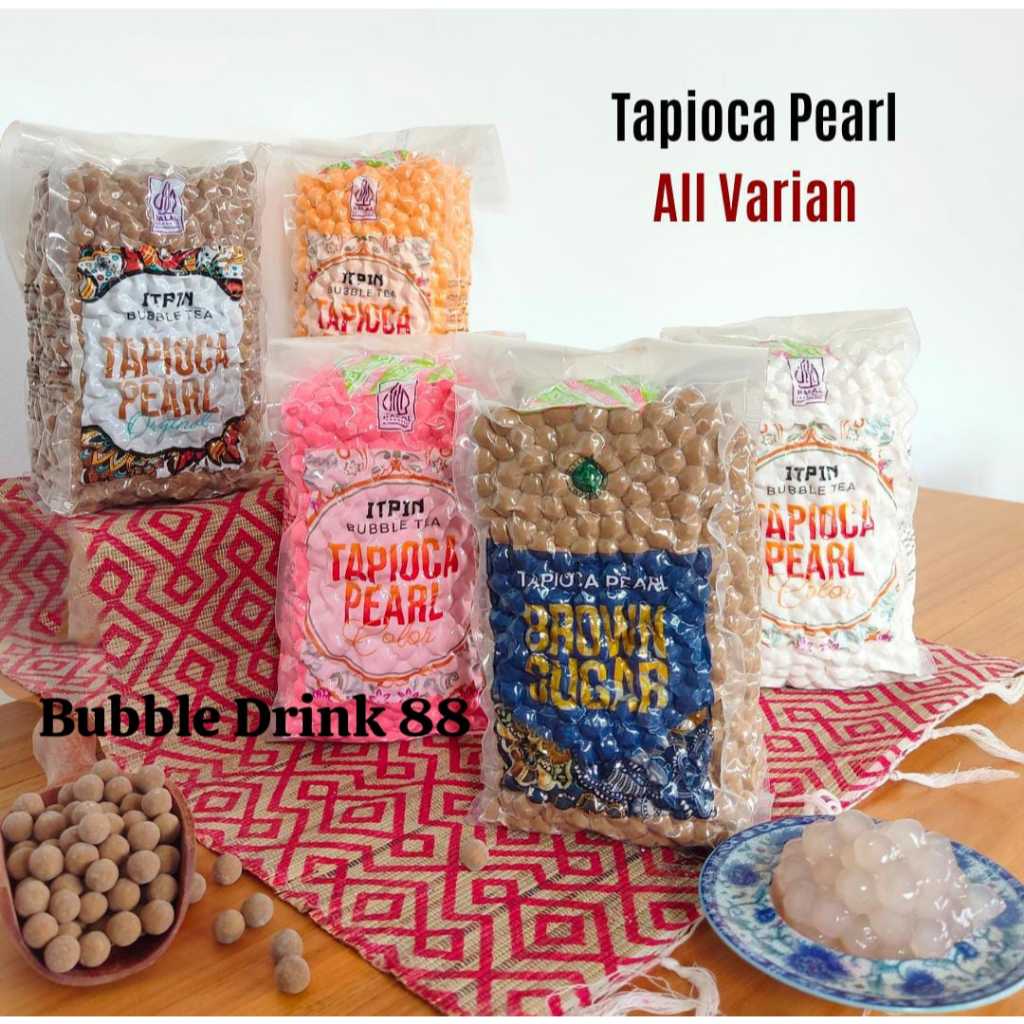 Jual Itpin Bubble Rasa 1kg Tapioca pearl untuk topping minuman/dessert ...