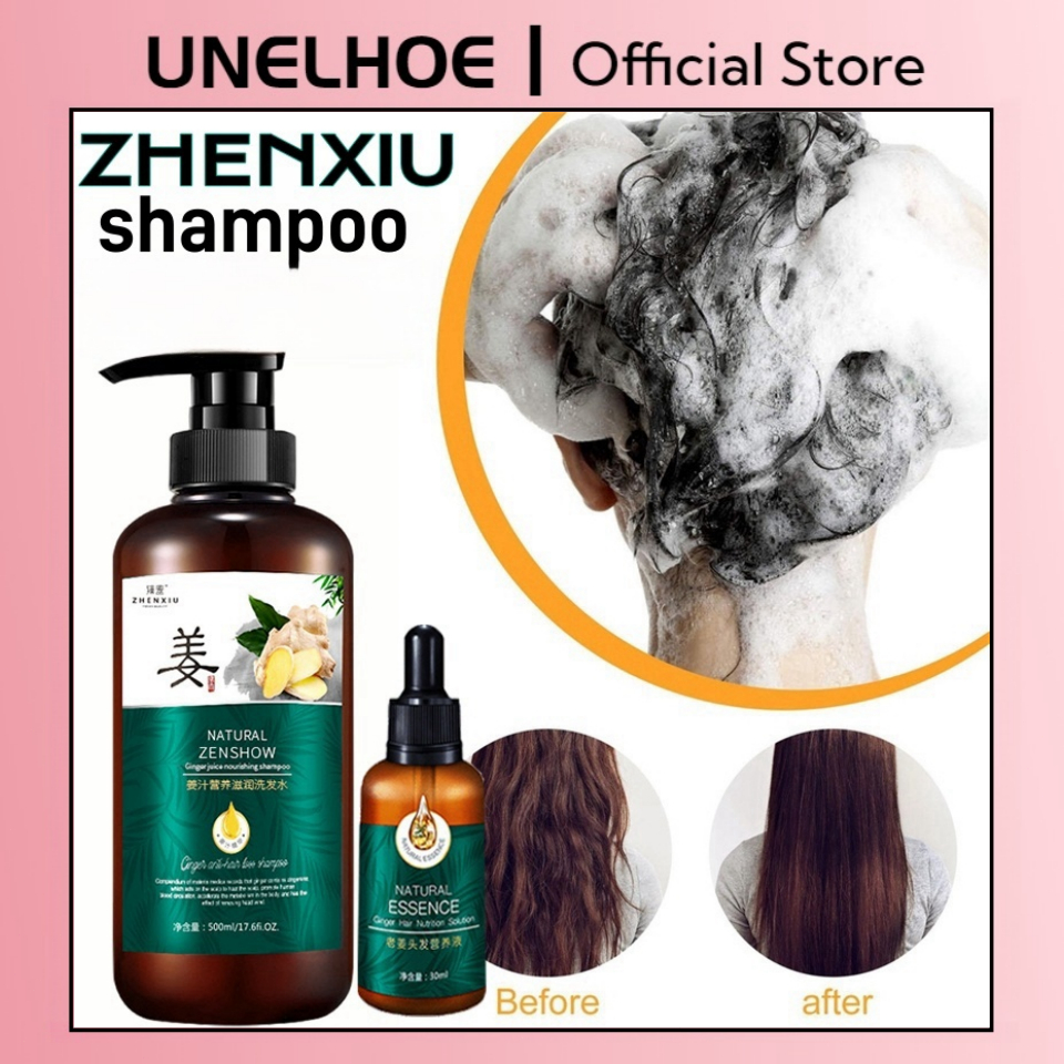 Jual ZHENXIU Shampoo Penumbuh Rambut Cepat 500ML Ginger Sampo Jahe ...