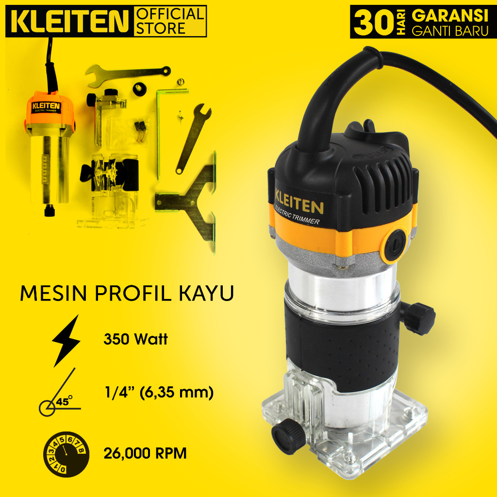 Jual KLEITEN Mesin Profil Kayu 6 mm Mesin Trimmer Kayu Mesin Router ...
