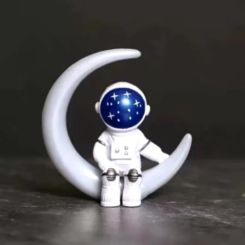 Jual {BG} PAJANGAN KUE ULANG TAHUN ANAK ASTRONOT DUDUK DI BULAN LUAR ...