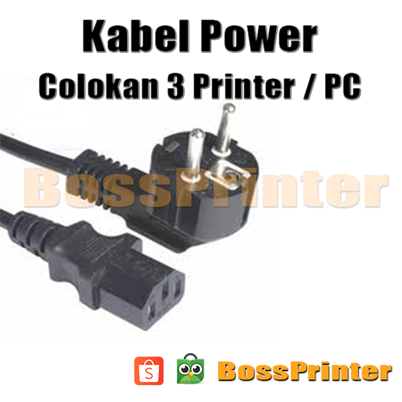 Jual Kabel Cable Power Adaptor Printer / PC Colokan Listrik 3 (Tiga ...