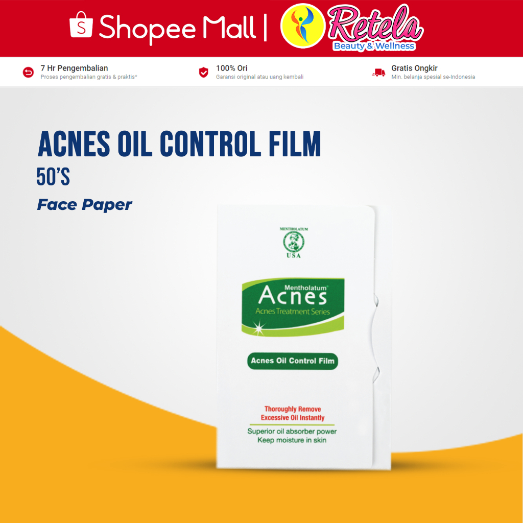 Jual Acnes Oil Control Film 50'S / Face Paper / Kertas Minyak Wajah ...