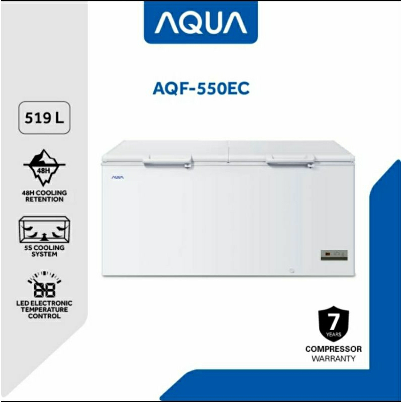 Jual Aqua AQF-550EC Chest Freezer Box 519 L Garansi Resmi SNI | Shopee ...
