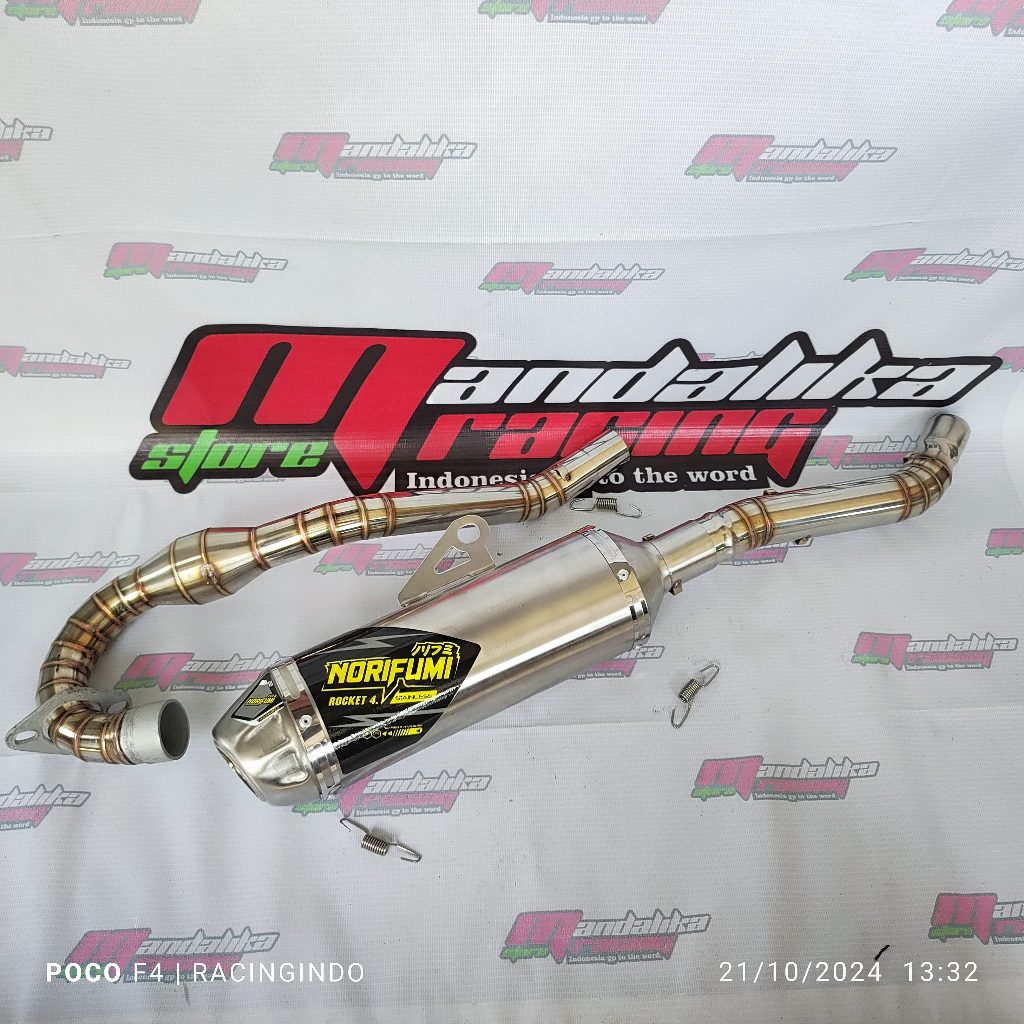 Jual full stanles Muffler NORIFUMI Rocket 4 exhaust MUFFLER PNP MOTOR ...