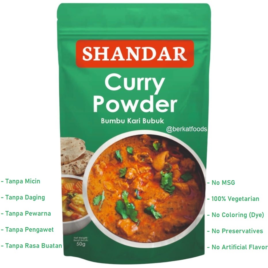 Jual Curry Powder Shandar / Spice Blend Curries / Bubuk Kari / Bumbu ...
