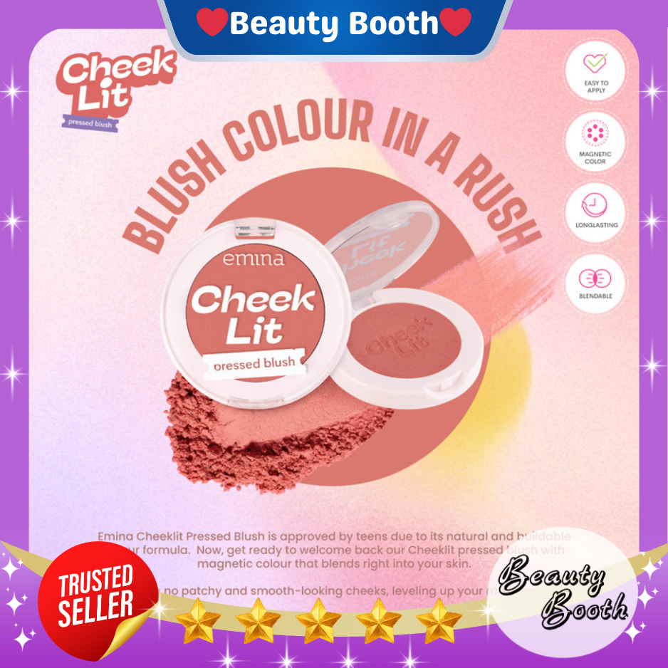 Jual EMINA Cheeklit Pressed Blush On 3,5gr - Beauty Booth Beautybooth ...
