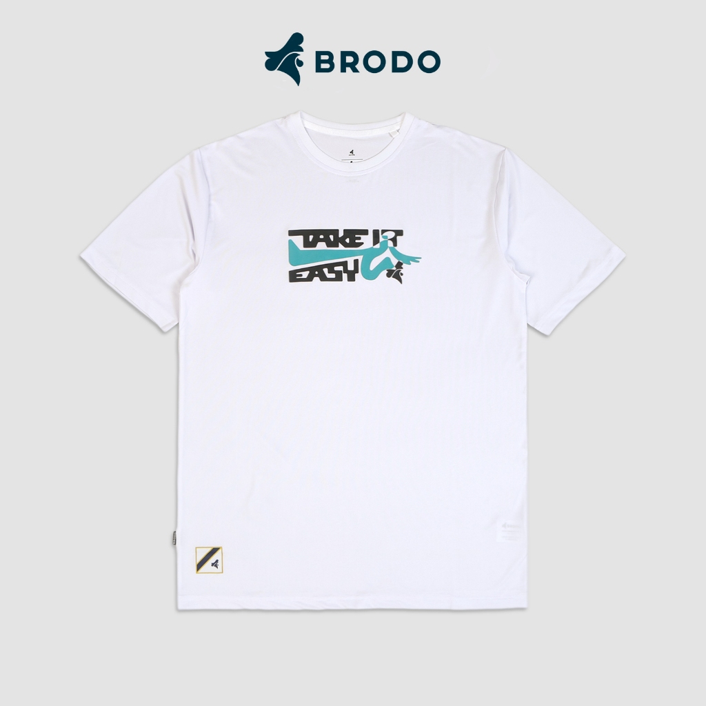 Jual BRODO - Take It Easy Active Jersey Running White | Shopee Indonesia