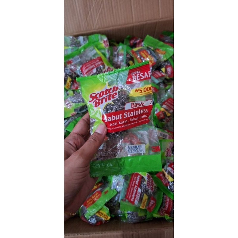 Jual SABUT STAINLESS spons kawat scotch brite paket 5pcs | Shopee Indonesia