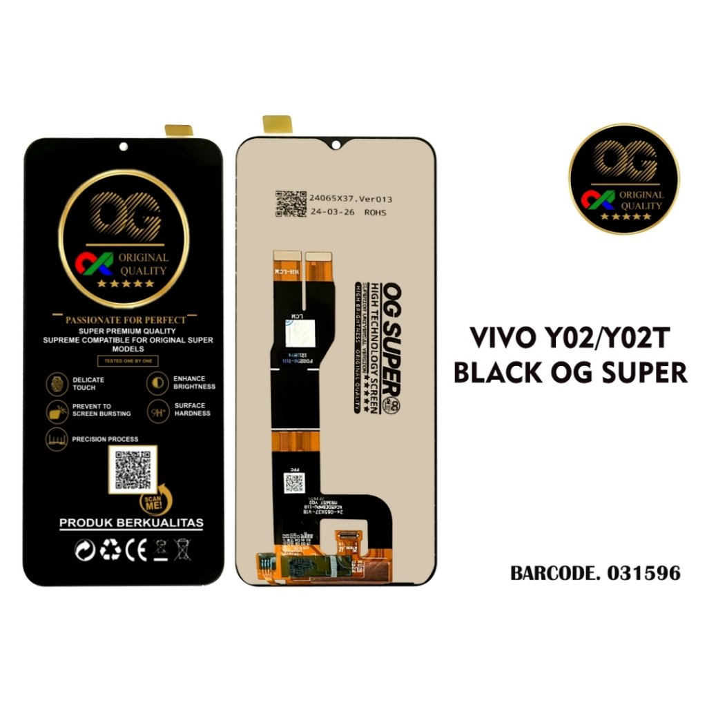 Jual ( OG SUPER ) LCD VIVO Y02 / Y02T / Y02A FULLSET | Shopee Indonesia