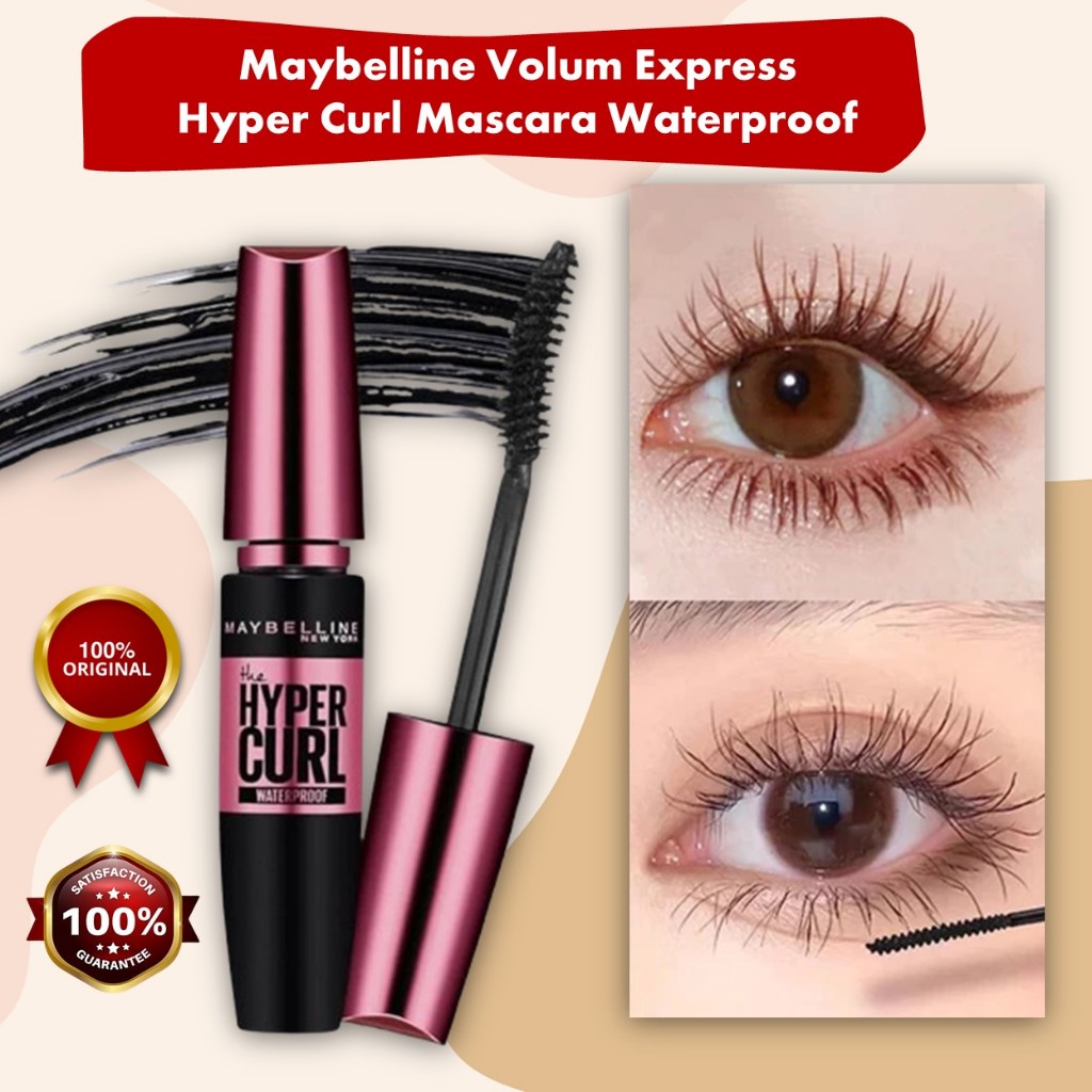Jual Maskara Maybelline Hypercurl Volum Express Waterproof | Shopee ...