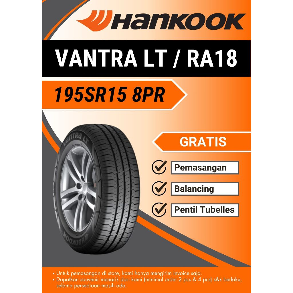 Jual Ban mobil Hankook 195R15 8PR Vantra Lt TUBELLES untuk muatan ...