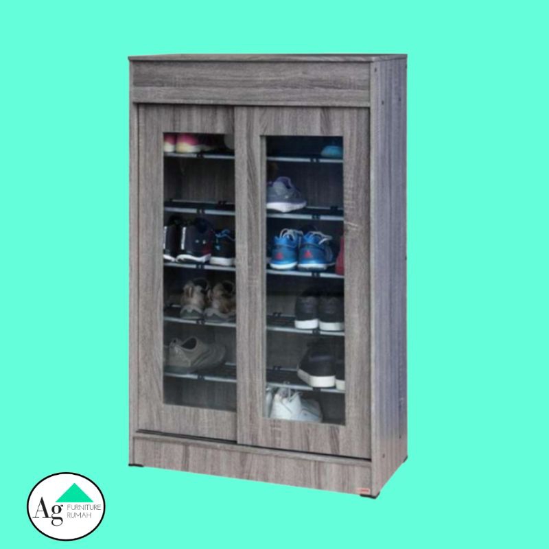 Jual RAK SEPATU SLIDING LEMARI SEPATU KACA LEMARI SUSUN SLIDING MURAH ...