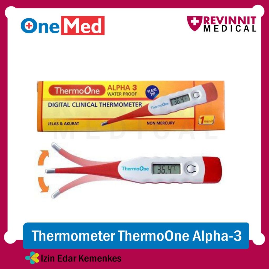 Jual ONEMED - Thermometer Digital ALPHA 3 | Termometer Ketiak Fleksibel ...