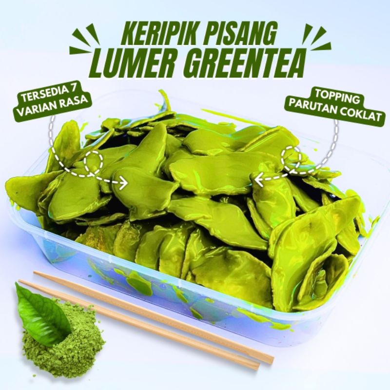 Jual Keripik Pisang Lumer Rasa Matcha/Greentea 300 Gram, Keripik Pisang ...