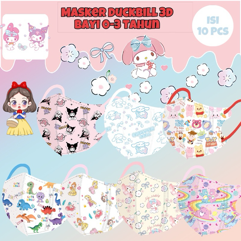 Jual Masker Premium Anak Bayi 0-3 Tahun Motif Cartoon Lucu Gemoy ...