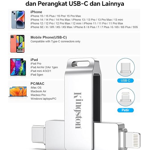 Jual TYPEC Flashdisk OTG 12gb Kecepatan Tinggi Driver Flash Logam USB ...