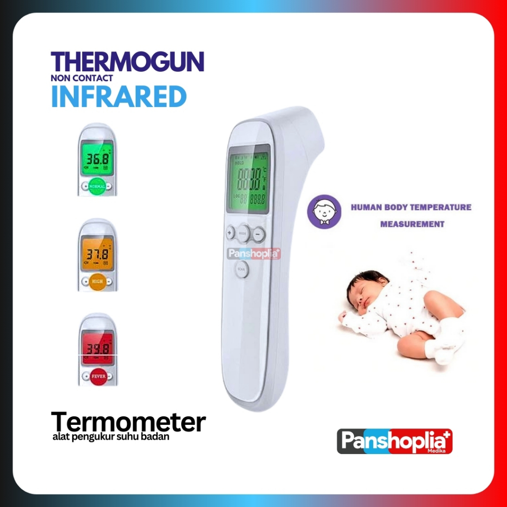 Jual Thermogun Termometer Suhu Tubuh Digital Termometer Infrared Non Contact Thermometer Dahi ...