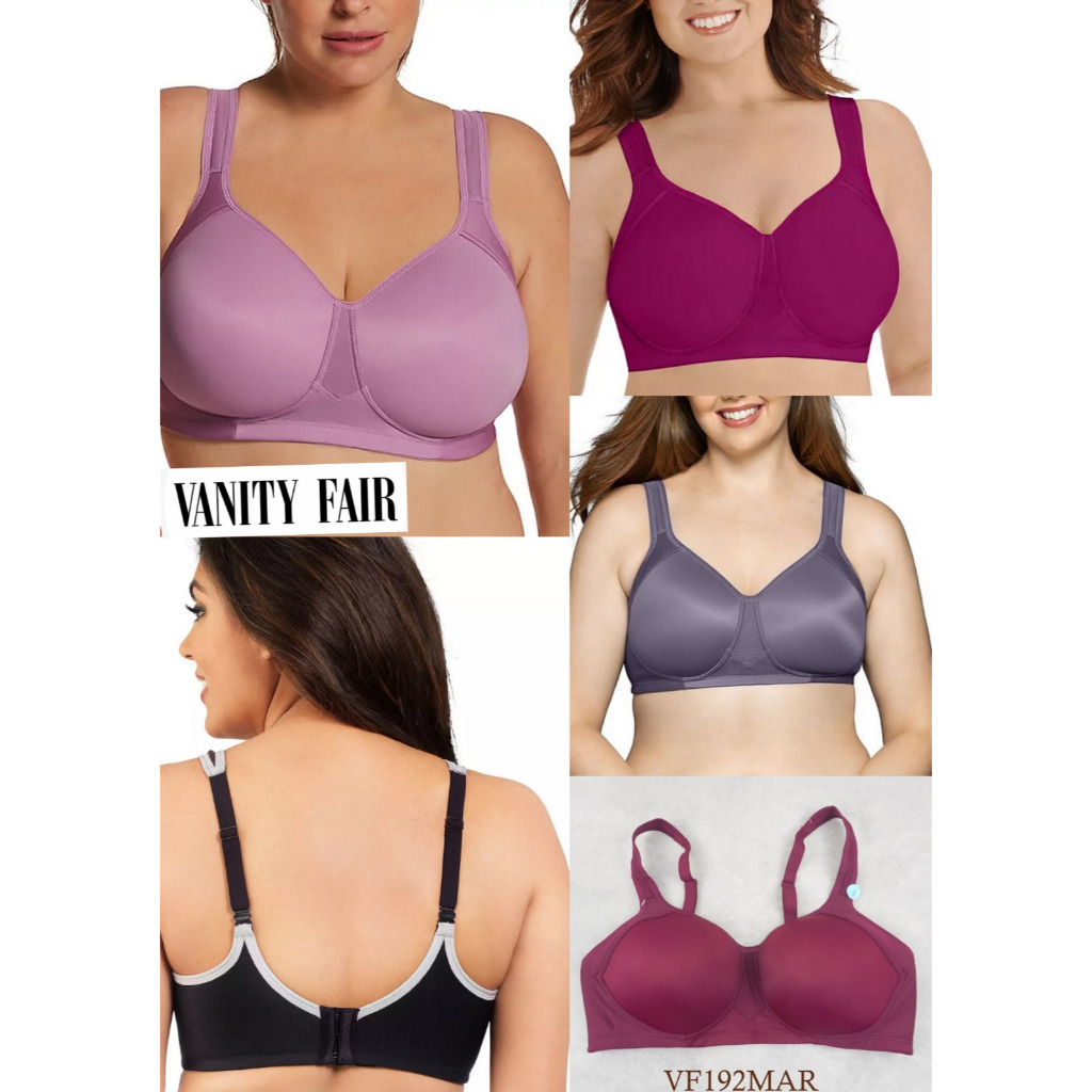 Jual Bra Wanita JUMBO Full Cup Tanpa Kawat Busa Tipis Big Size 38C s/d 44C VANITY FAIR Wireless ...