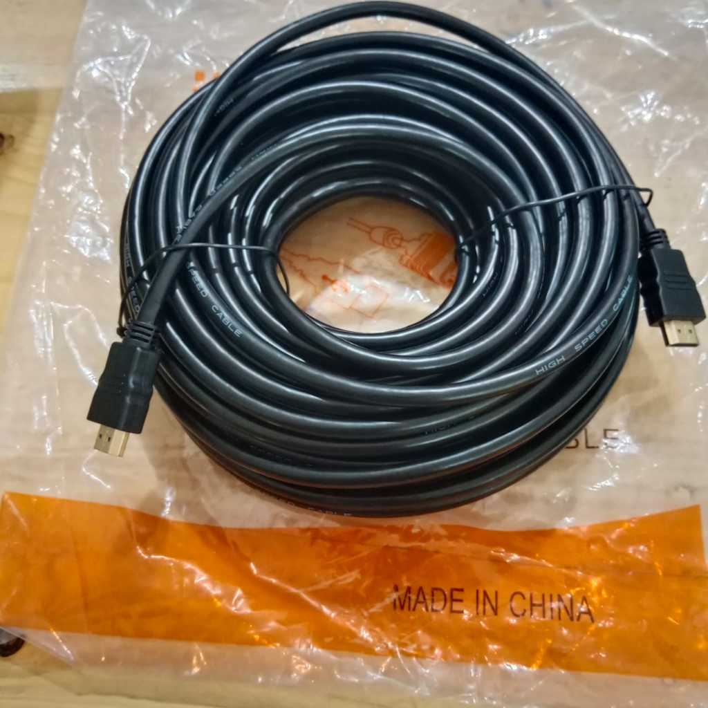 Jual Kabel HDMI 30meter Male-Male Gold Plate Hitam High Quality | Shopee Indonesia
