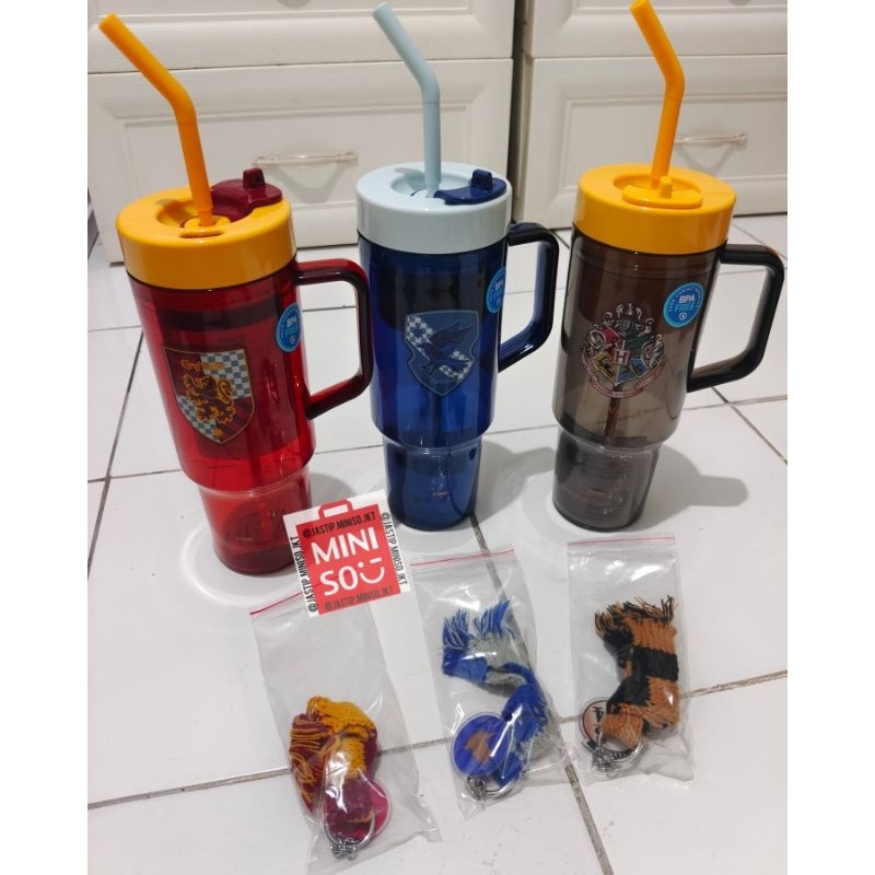 Jual MINISO x HARRY POTTER 🆕 Tumbler Plastik + Sedotan + Aksesoris ...