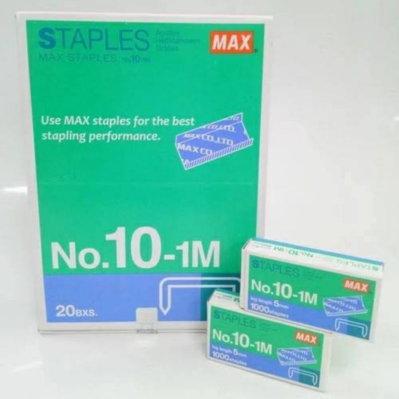 Jual Isi Staples Max No10 (1 Box = 20 Pcs) | Shopee Indonesia