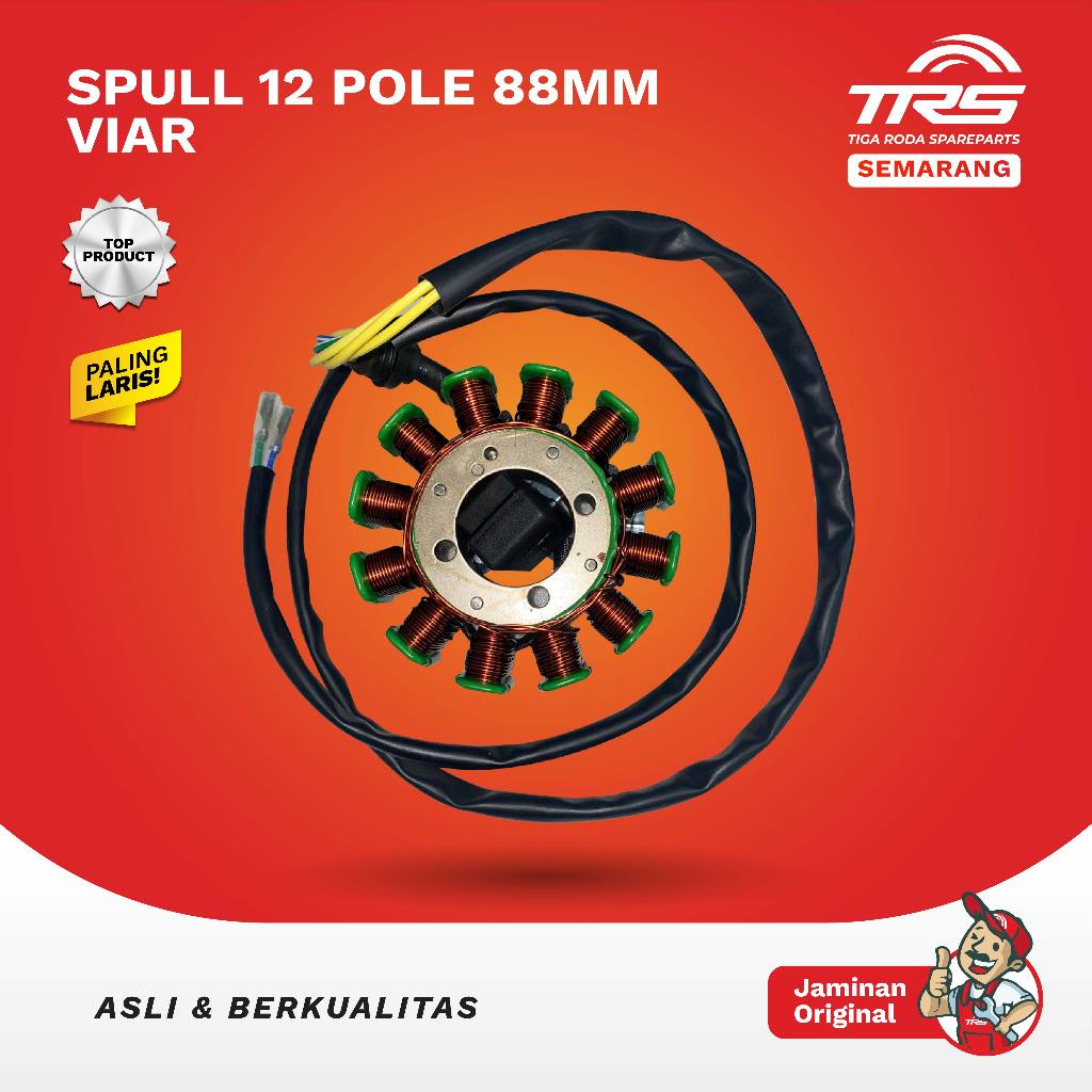 Jual TRS Spull 12 Pole 88mm Spull Pengapian Motor Roda Tiga Nozomi ...