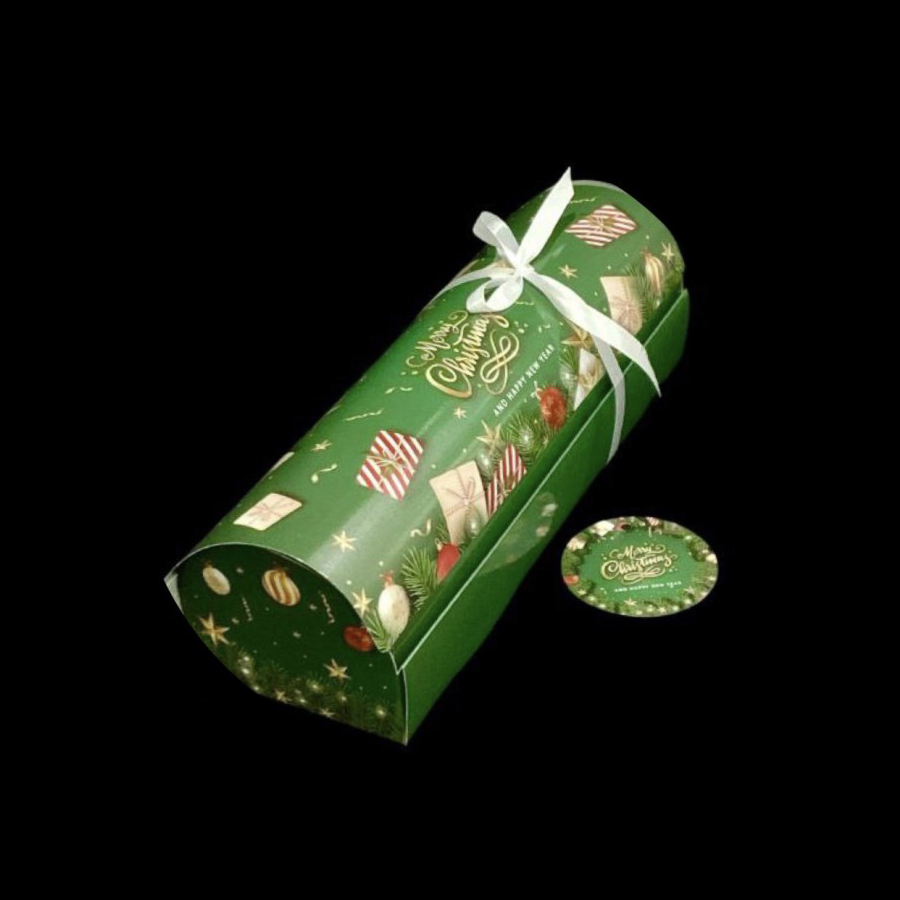 Jual ( 10pcs ) Box bolu gulung motif natal christmas 30x10x9 cm dus ...