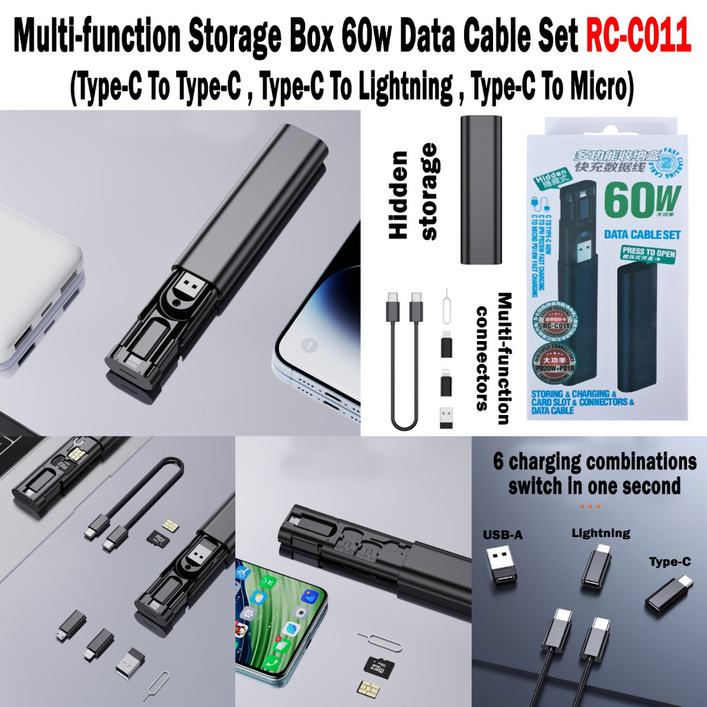 Jual Kabel Set travel Multi-Functional Adapter Kit with Built-In Data ...