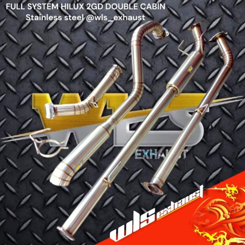 Jual KNALPOT MOBIL FULL SYSTEM HILUX 2GD DOUBLE CABIN STAINLESS STEEL ...