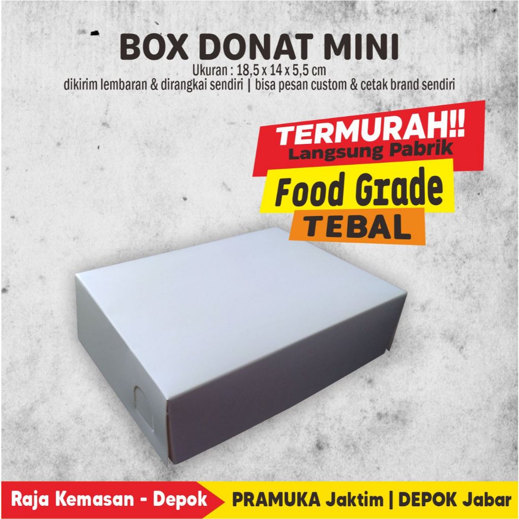 Jual Box Donat Mini Ivory Polos | Shopee Indonesia
