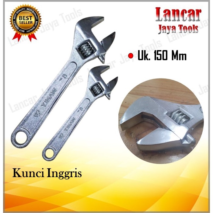 Jual KUNCI INGGRIS 6 Inch Adjustable Wrench ukuran 8" inch 10" Inch 12 ...