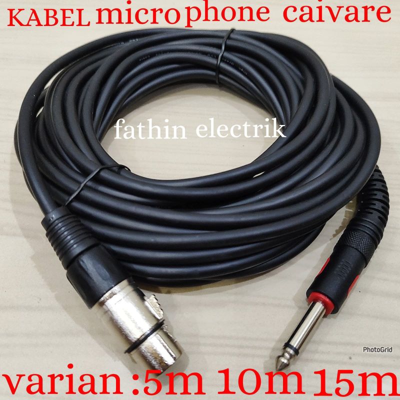 Jual KABEL MIC, KABEL MICROPHONE 5M,10M,15M,HITAM CAIVARE | Shopee ...