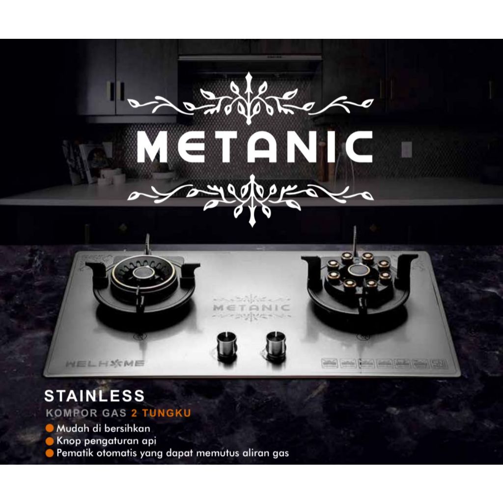 Jual WELLHOME KOMPOR TANAM GAS WELHOME 2 TUNGKU STAINLESS TUNGKU BISA ...