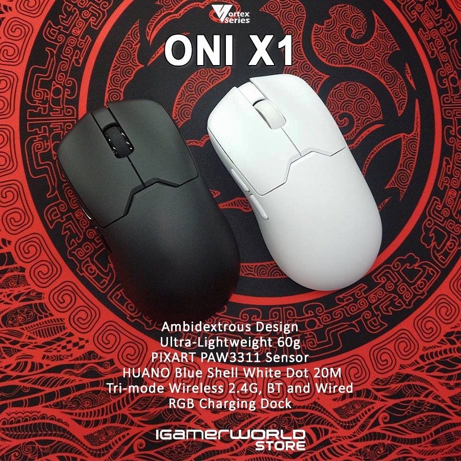 Jual VortexSeries ONI X1 Wireless Tri Mode with Charging Dock Gaming ...