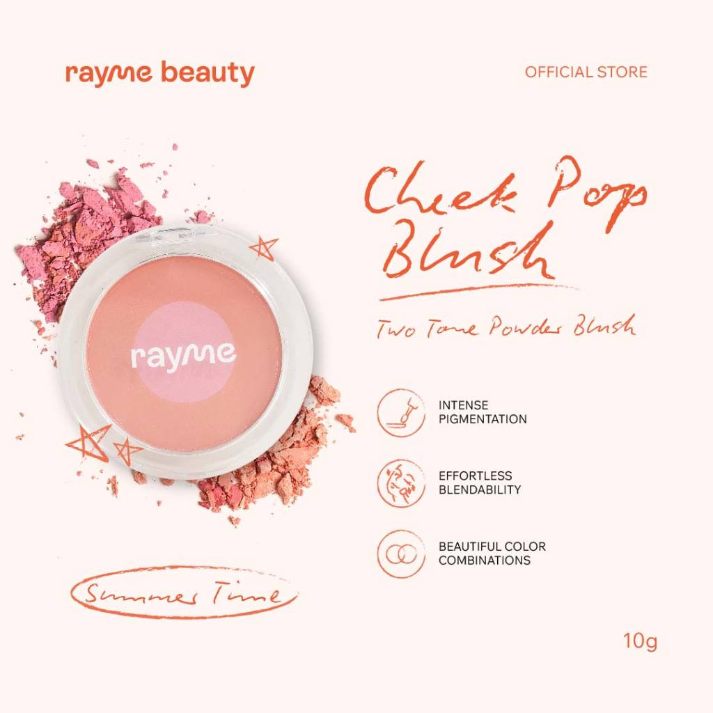 Jual Rayme Cheek Pop Blush - Two Tone Powder Blush | Shopee Indonesia